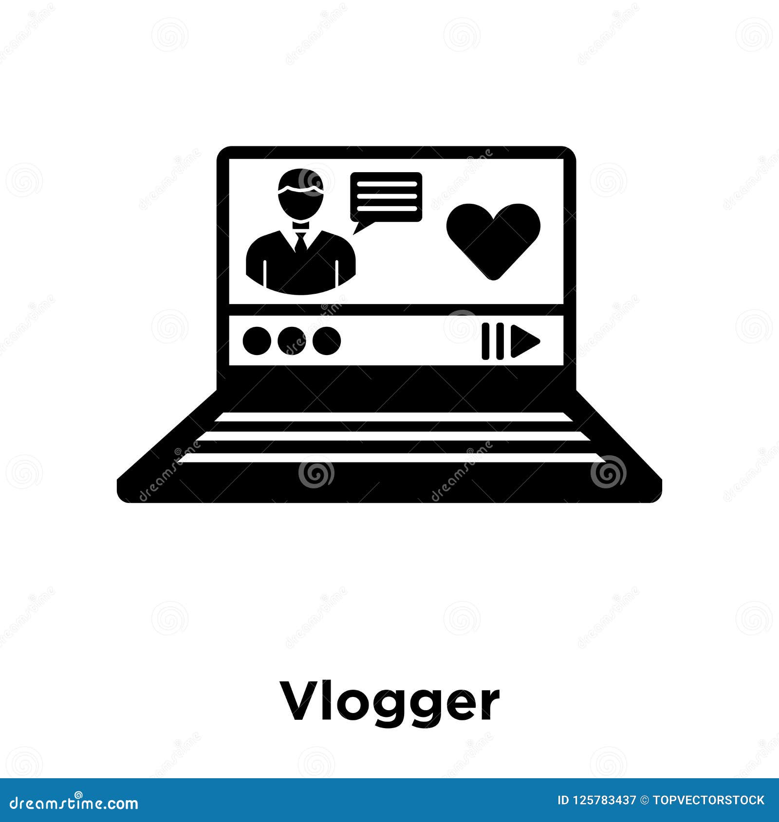 Vlogger Icon Vector Isolated on White Background, Logo Concept O Stock ...