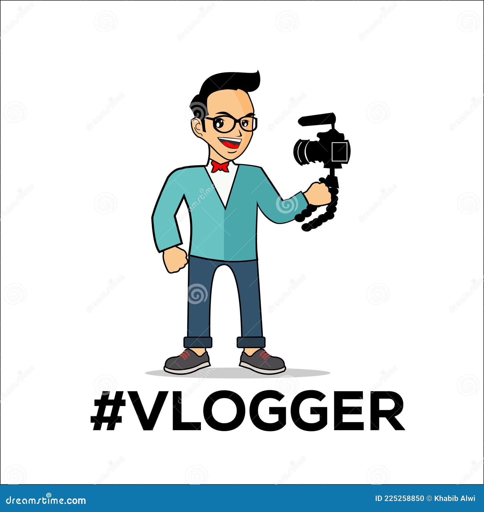VLOGGER LOGO stock vector. Illustration of creative - 225258850