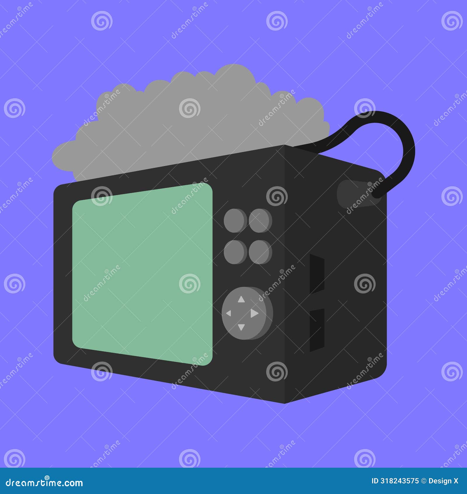 Vlogging Camera Icon Vector. Video Camera with Tripod Illustration ...