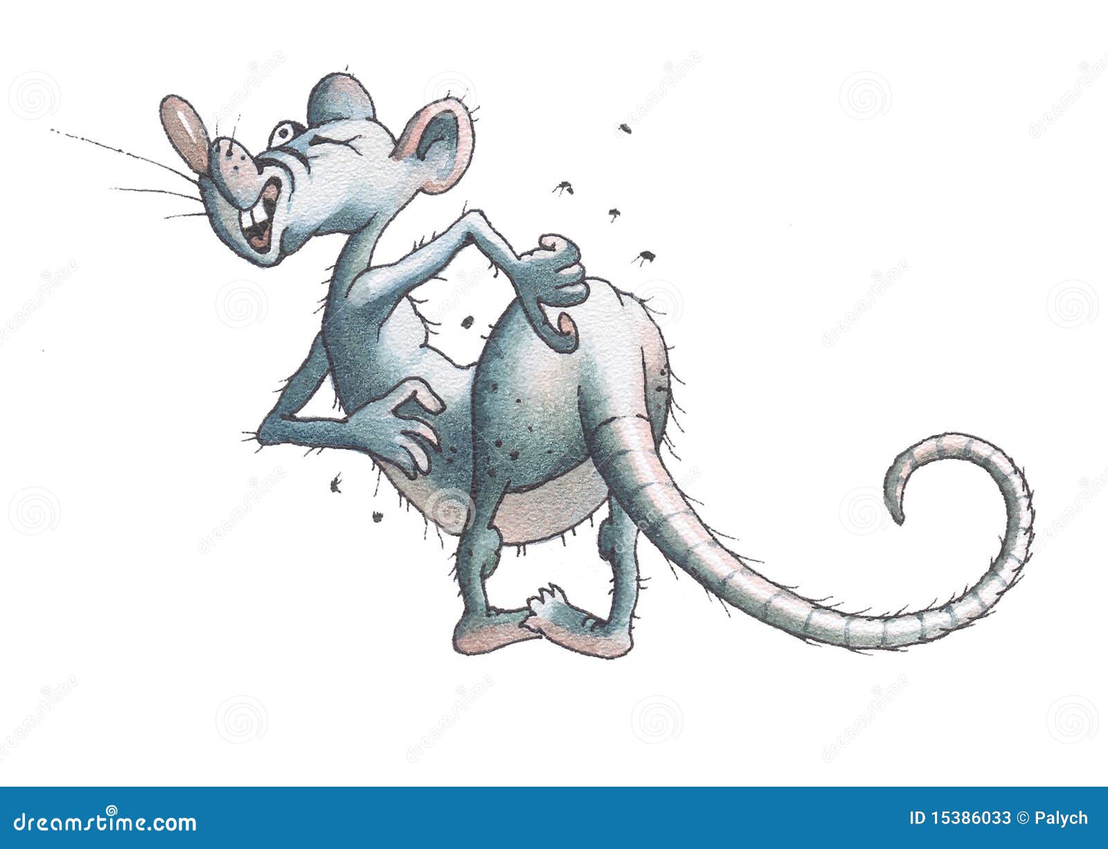 Vlooien en rat stock illustratie. Illustration of gezondheid - 15386033