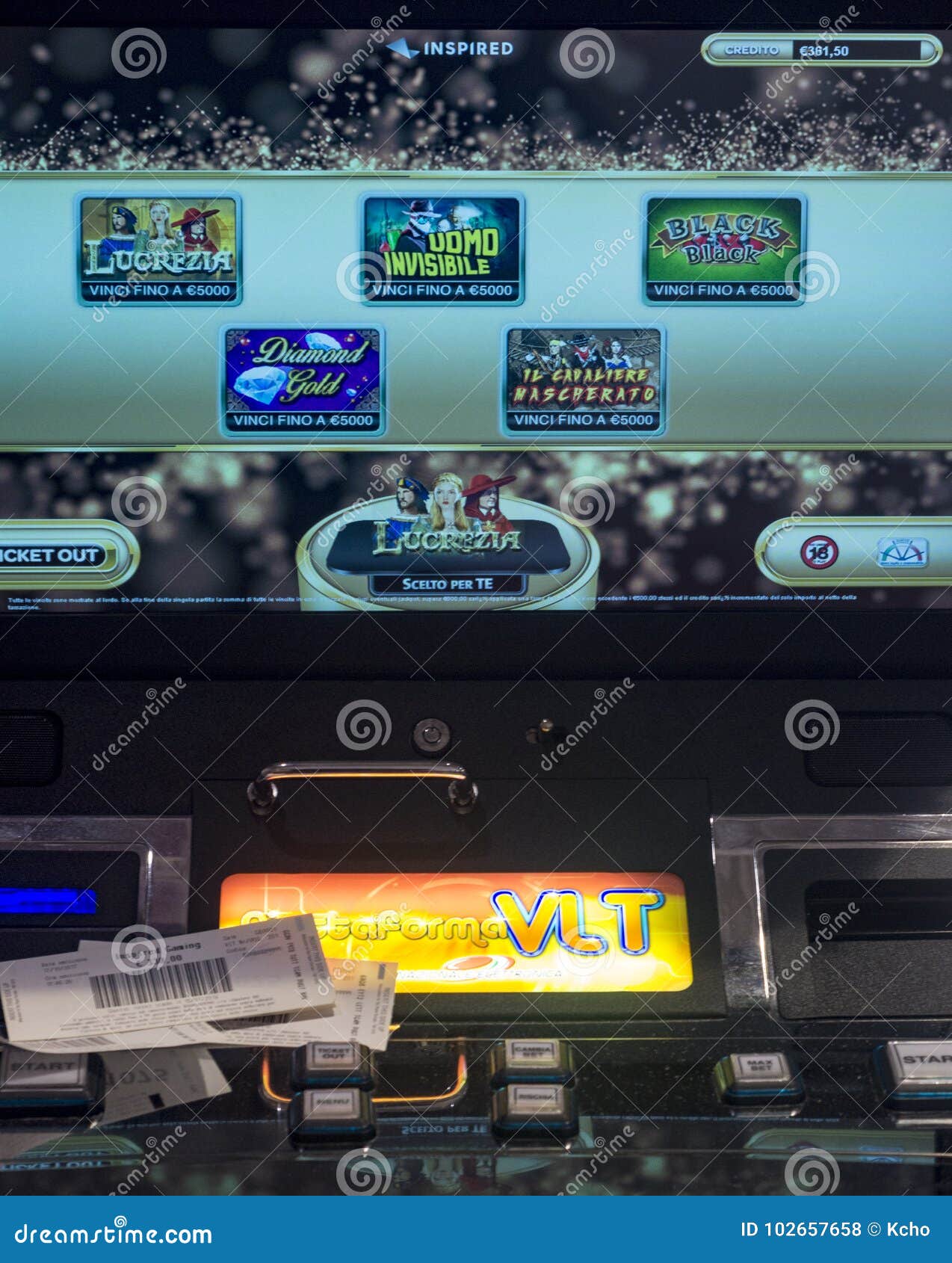 VLT slot machine editorial stock photo. Image of luck - 102657658