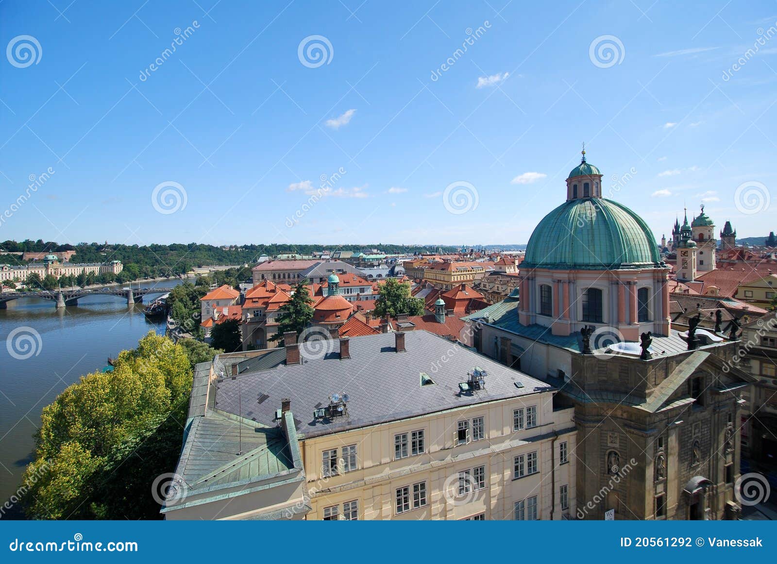 The Vltava in Prague stock photo. Image of travel, city - 20561292