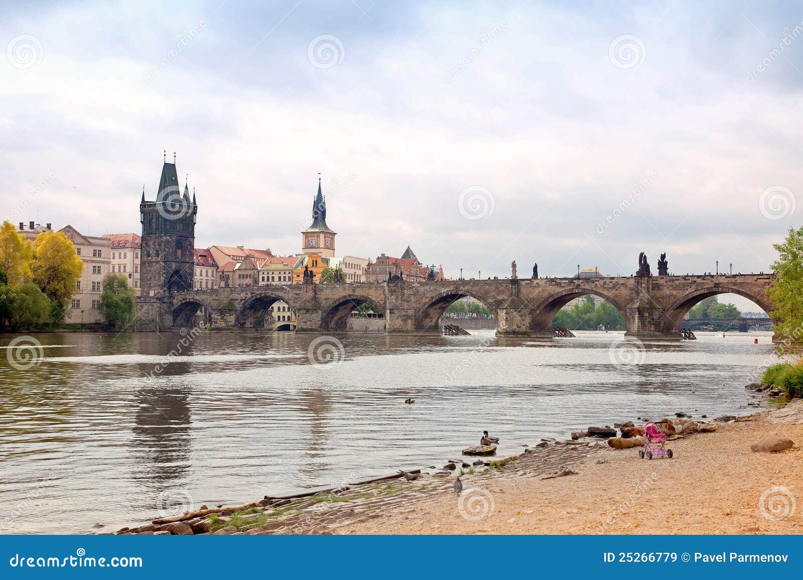 Vltava river stock image. Image of fairway, coast, landscape - 25266779