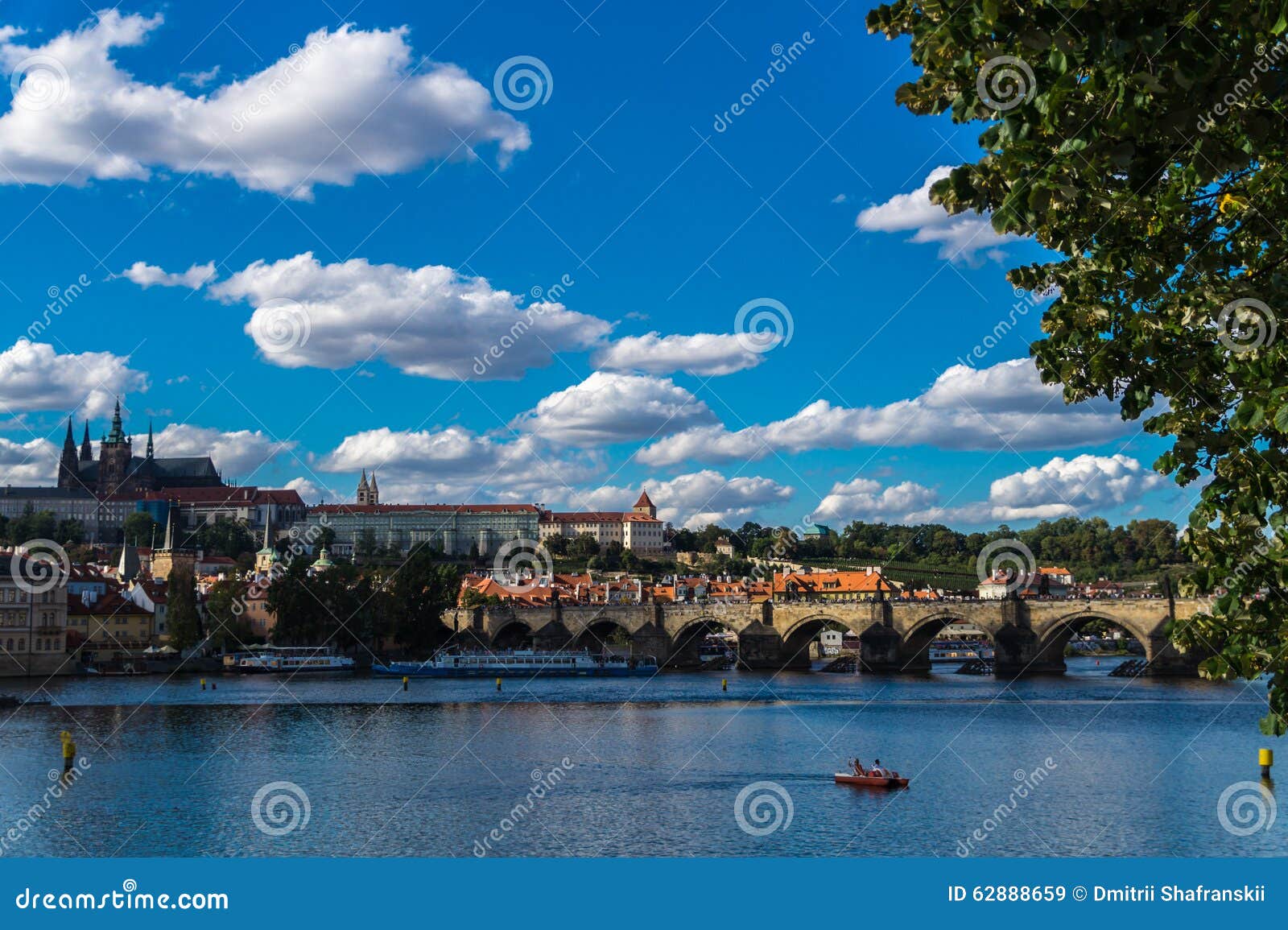The Vltava River stock image. Image of attraction, unesco - 62888659