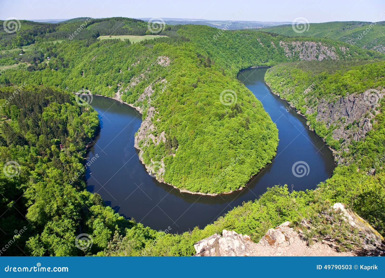 Vltava River, the May View, Czech Republic Stock Image - Image of ...