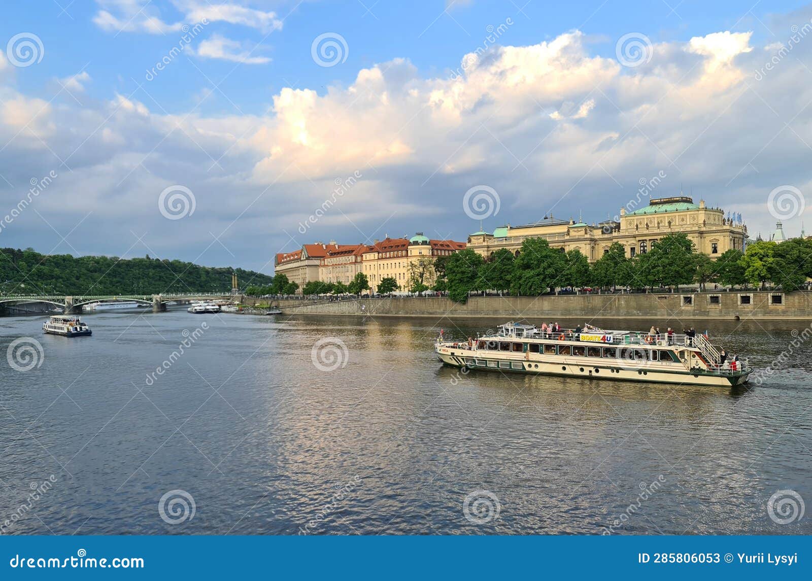 The Vltava River editorial stock photo. Image of vltava - 285806053