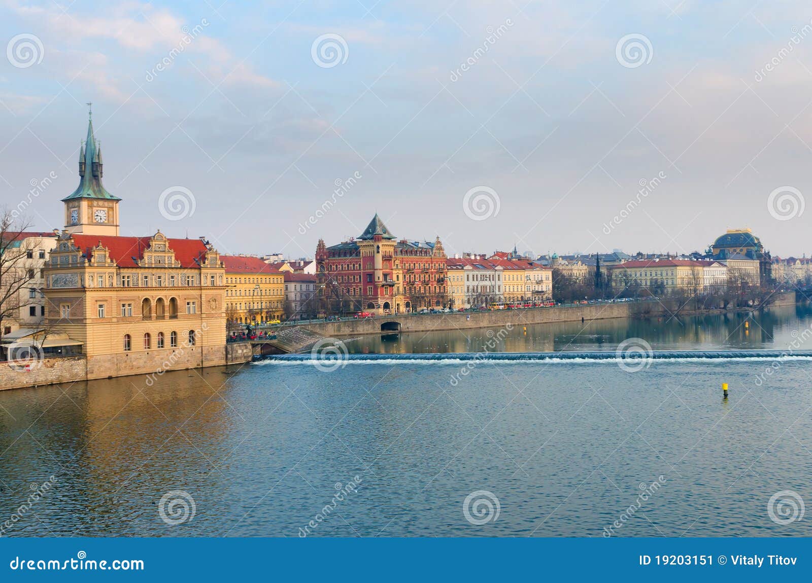Vltava River View from Charles Bridge,Prague Stock Image - Image of ...
