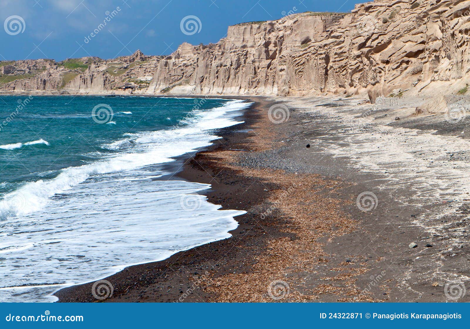 Vlychada Beach at Santorini, Greece Stock Image - Image of hellas ...
