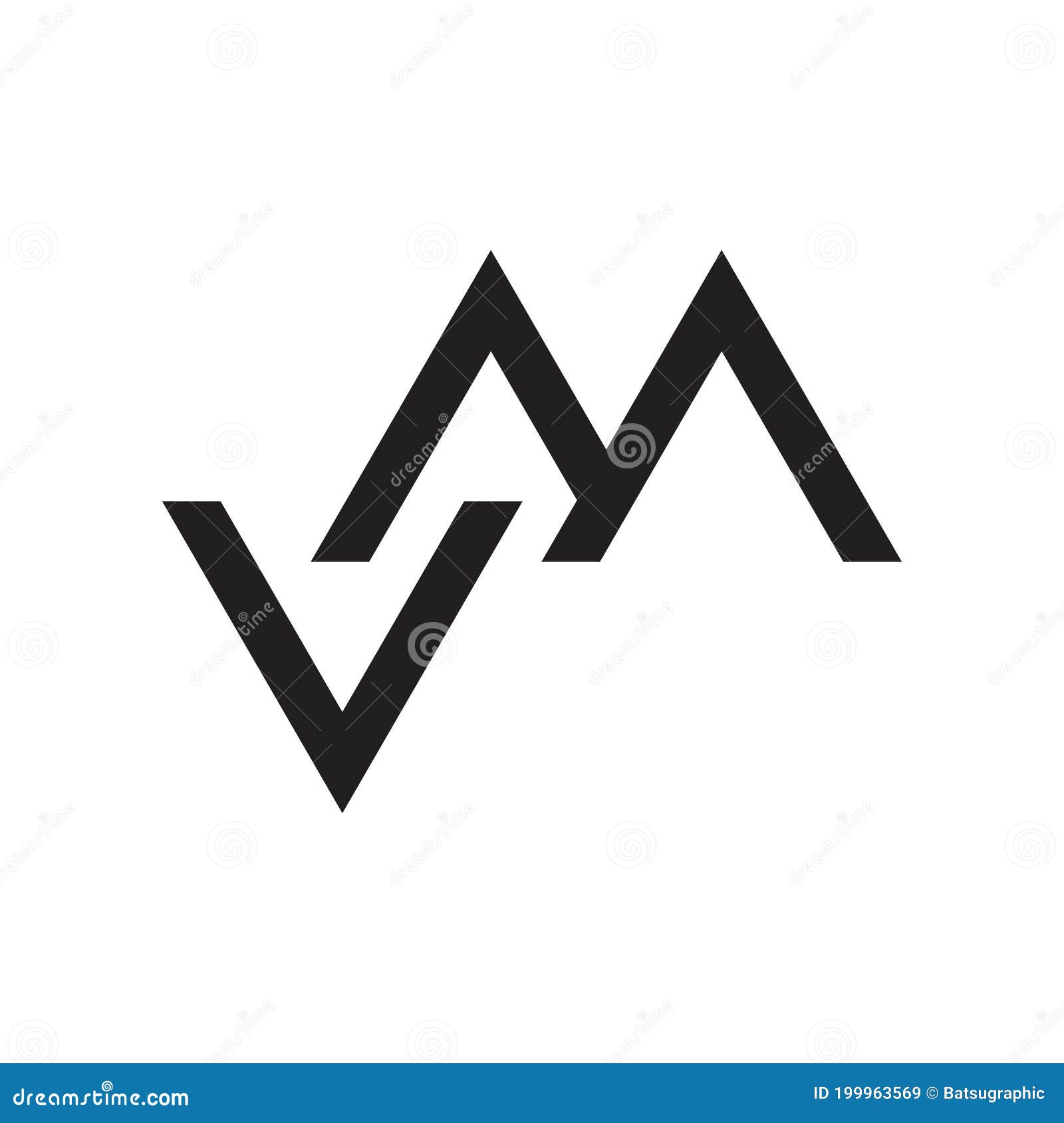 Vm Initial Letter Vector Logo Icon Stock Vector - Illustration of ...