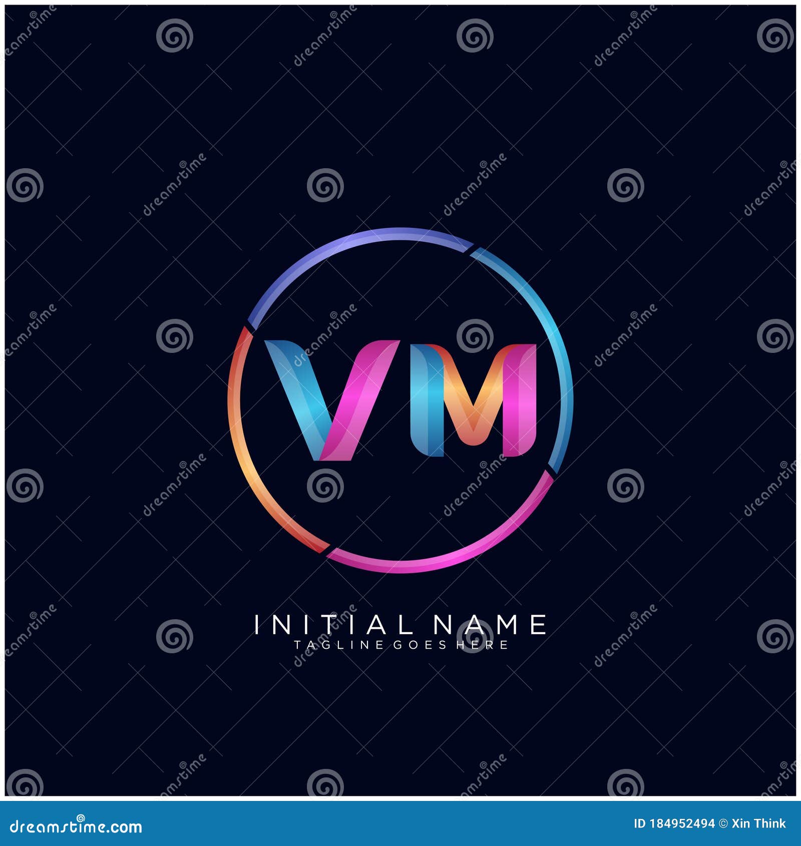 VM Letter Logo Icon Design Template Elements Stock Vector ...