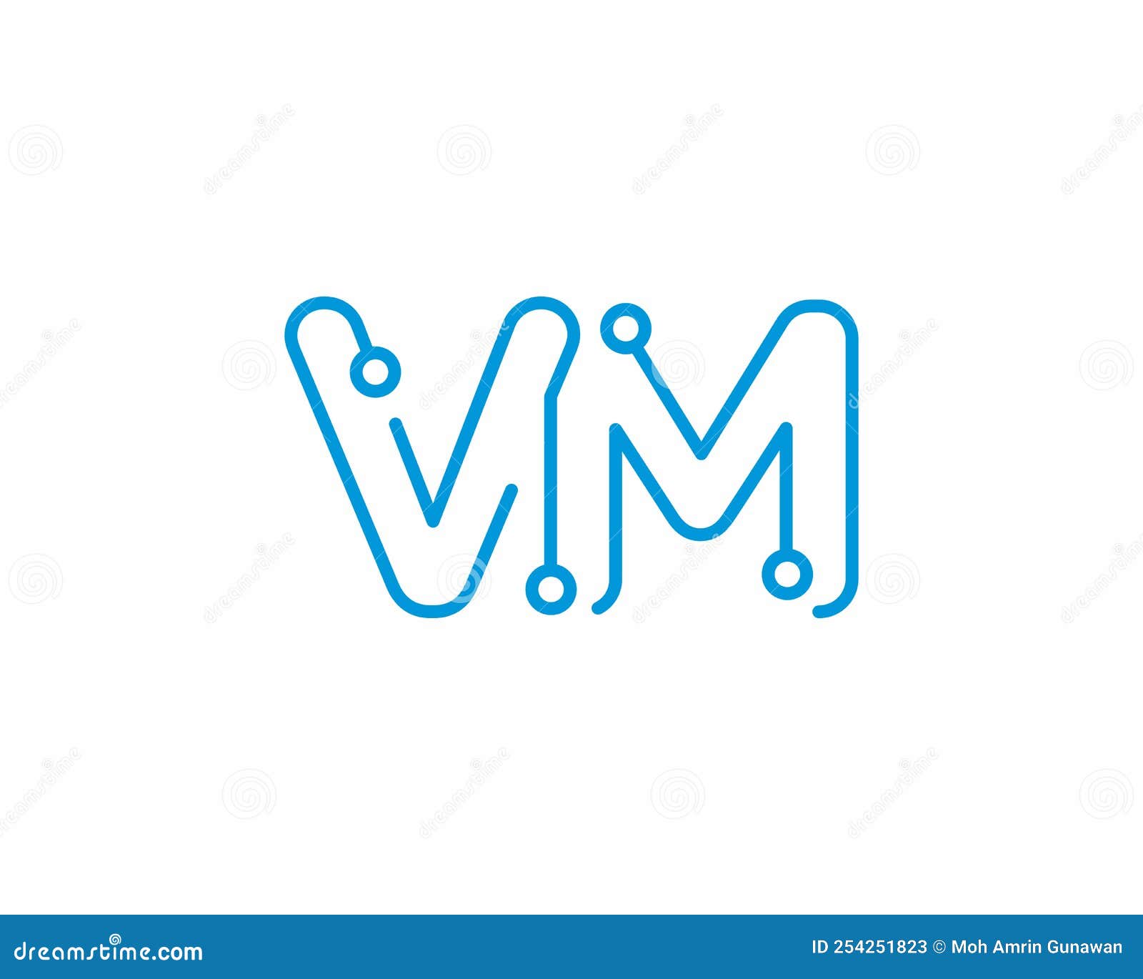 VM Letters, Electronic Circuit, Technology Logo Design Vector 001 Stock ...