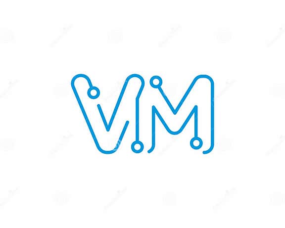 VM Letters, Electronic Circuit, Technology Logo Design Vector 001 Stock ...