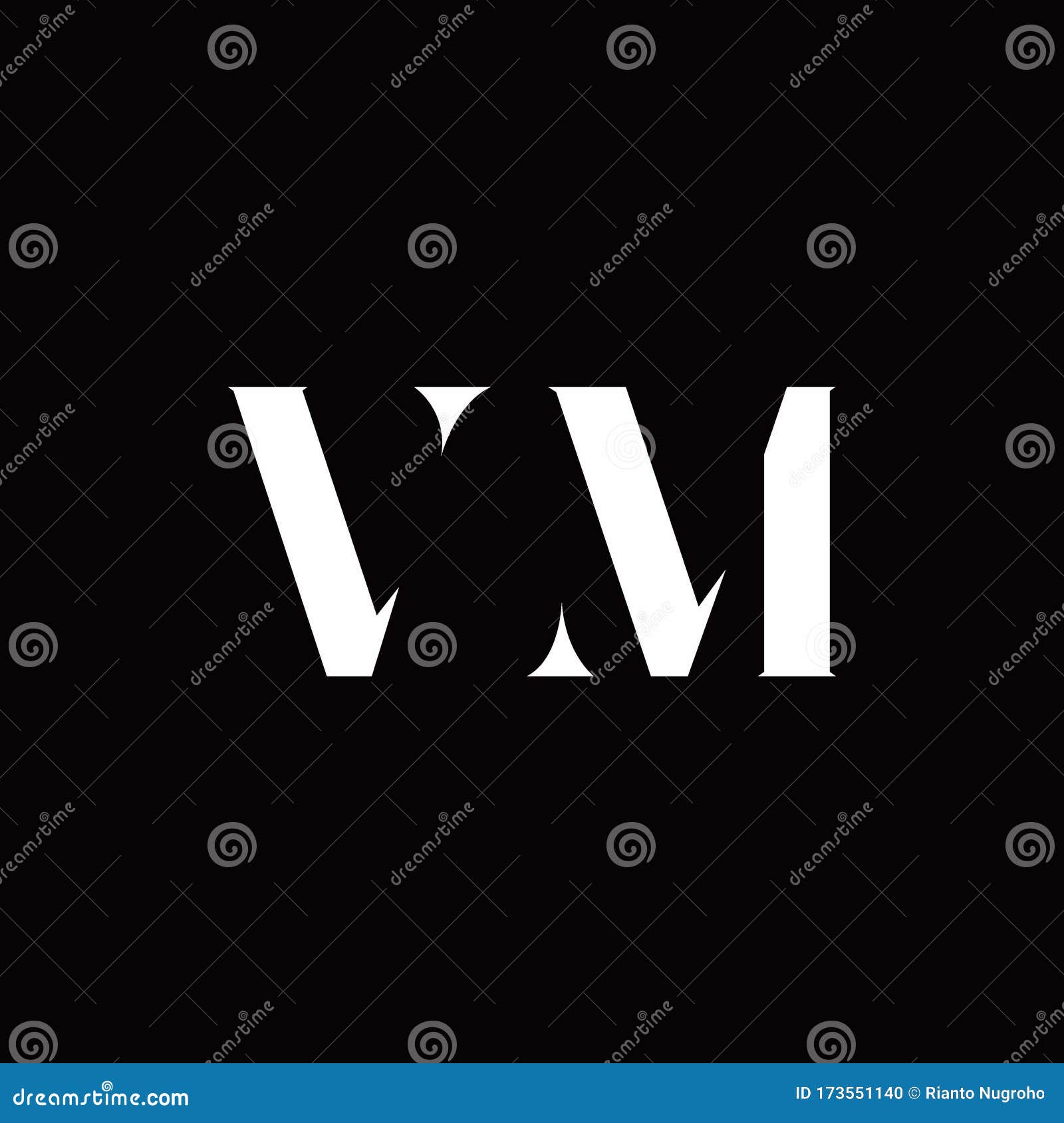 VM Logo Letter Initial Logo Designs Template Stock Vector ...