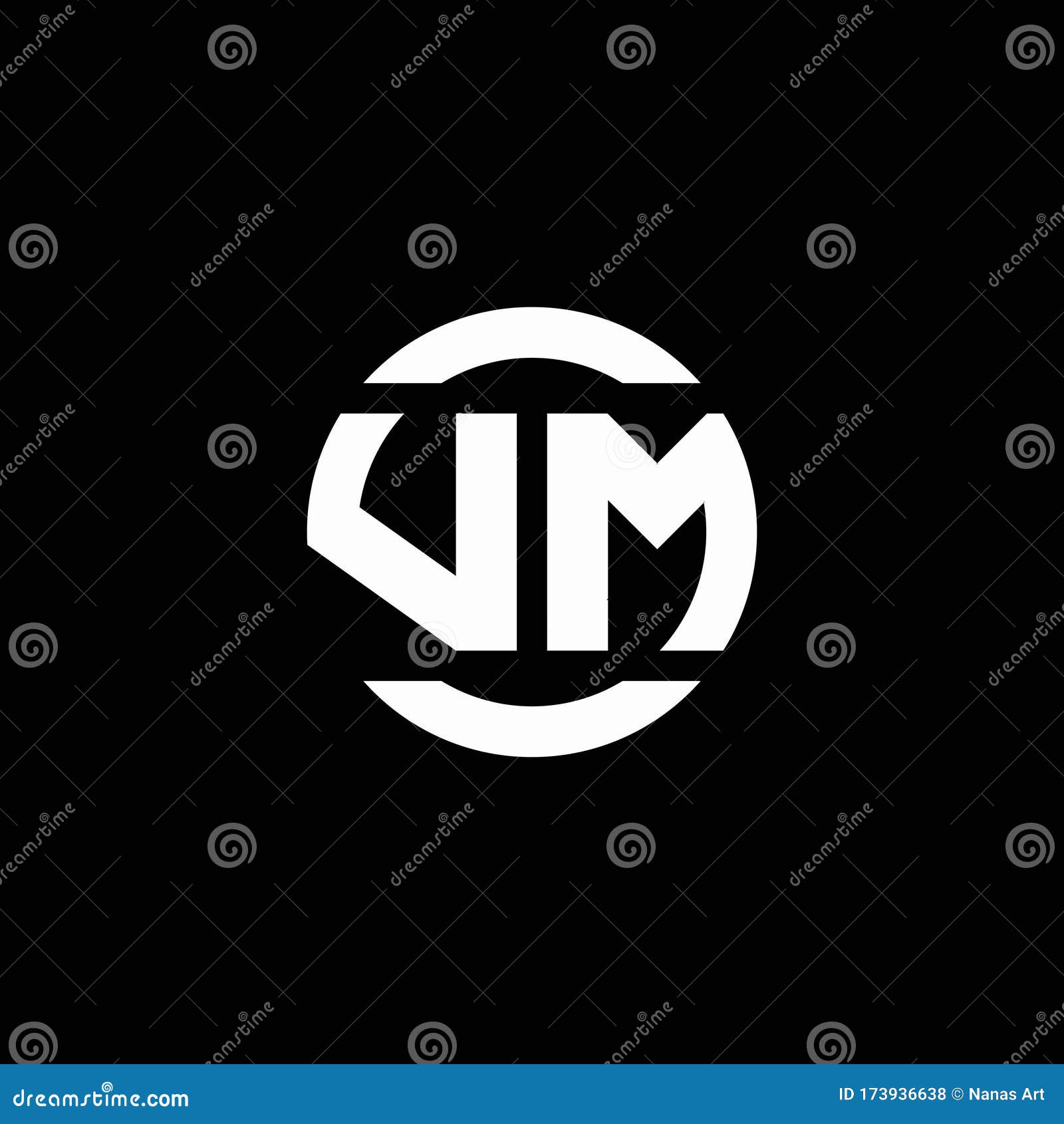 VM Logo Monogram Isolated on Circle Element Design Template Stock ...