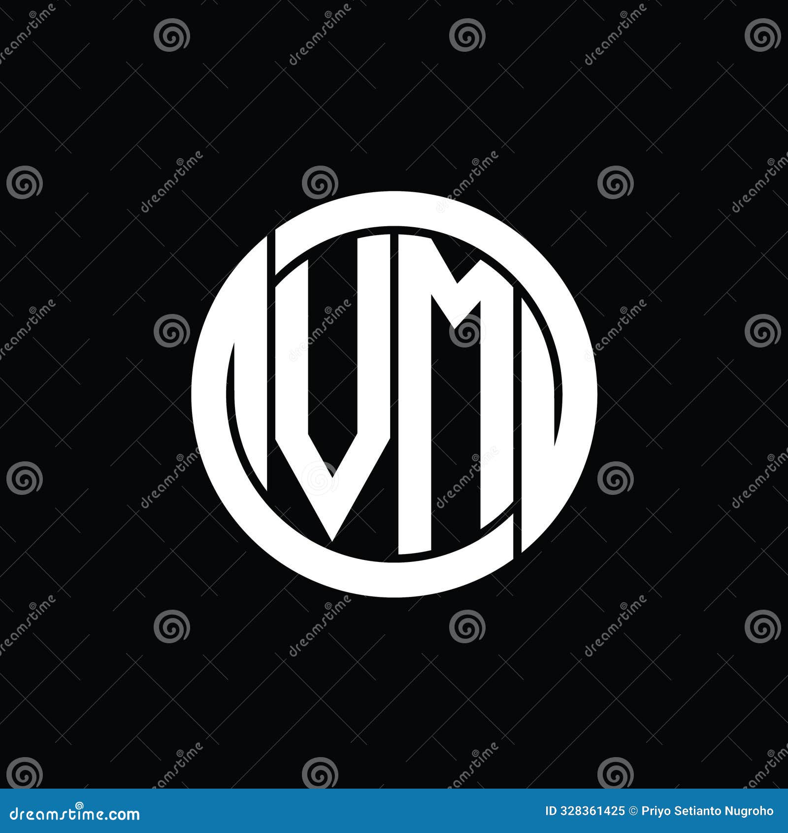 VM Logo Monogram Shield Inside Circle Shape Vector Images Design ...