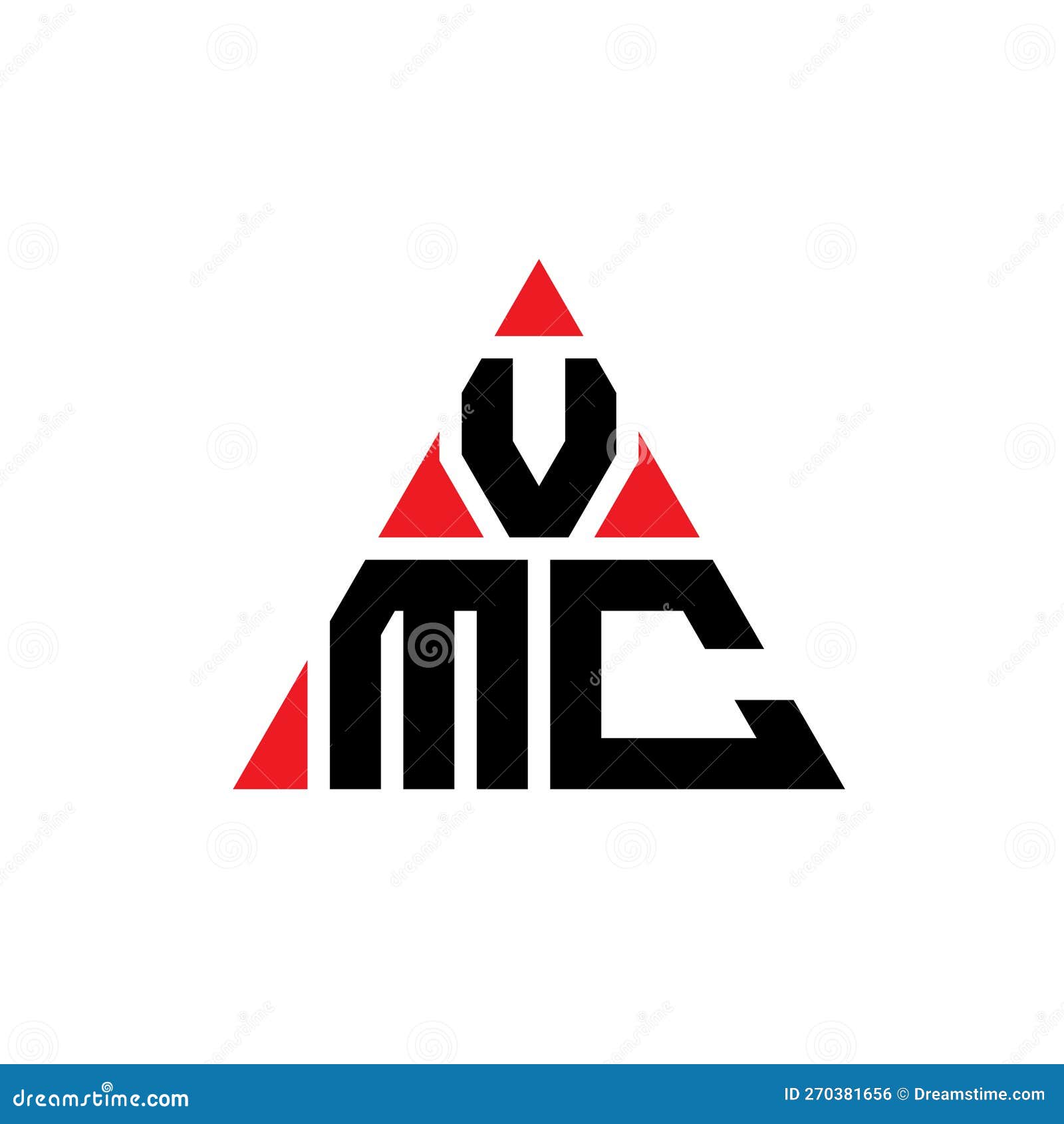 VMC Triangle Letter Logo Design with Triangle Shape. VMC Triangle Logo ...
