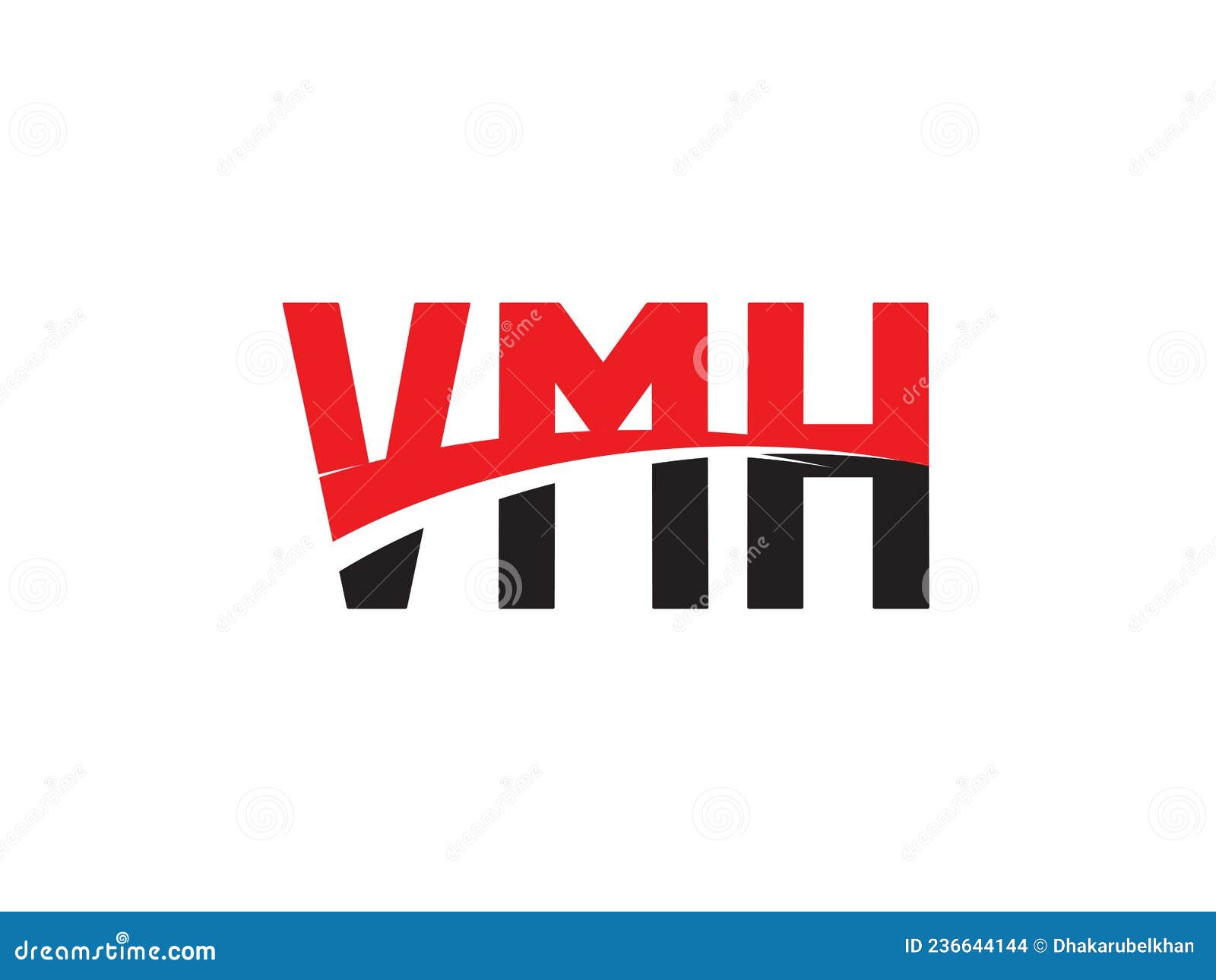 VMH Letter Initial Logo Design Vector Illustration Stock Vector ...