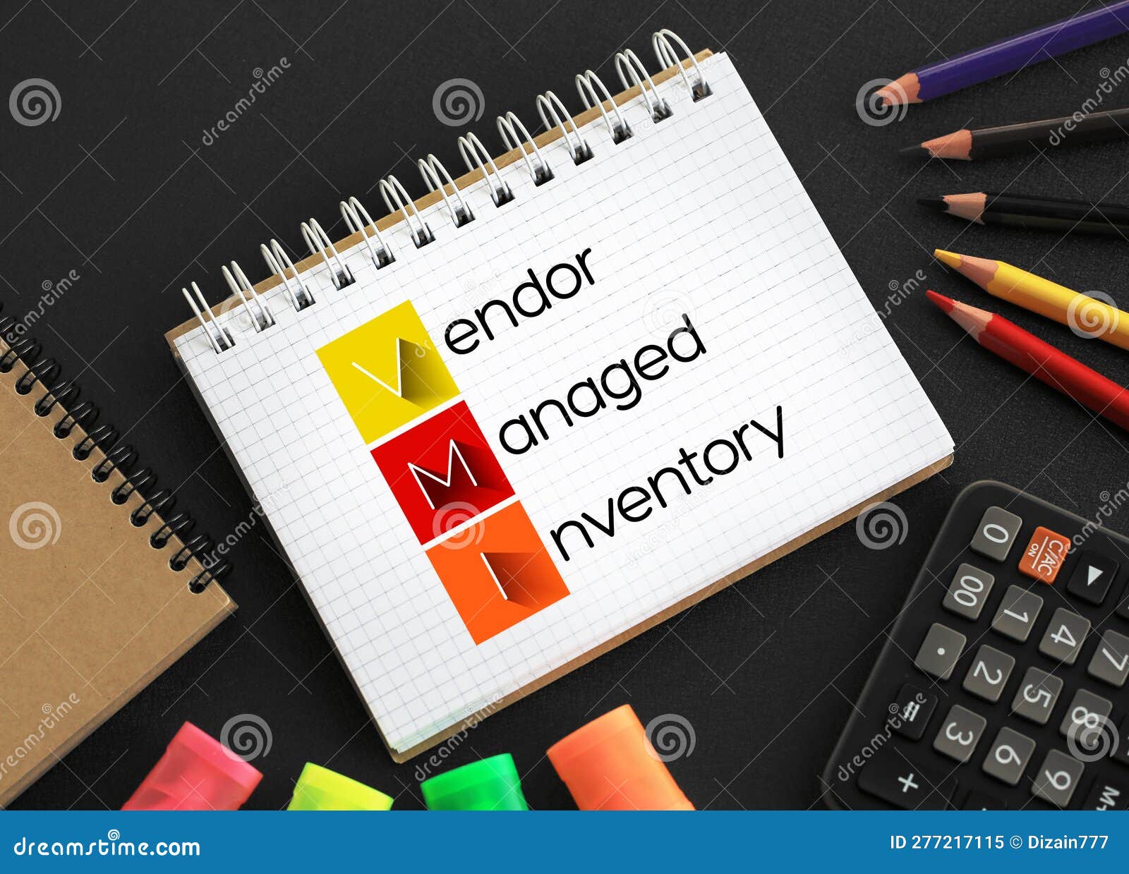 VMI - Vendor Managed Inventory Acronym on Notepad, Business Concept ...