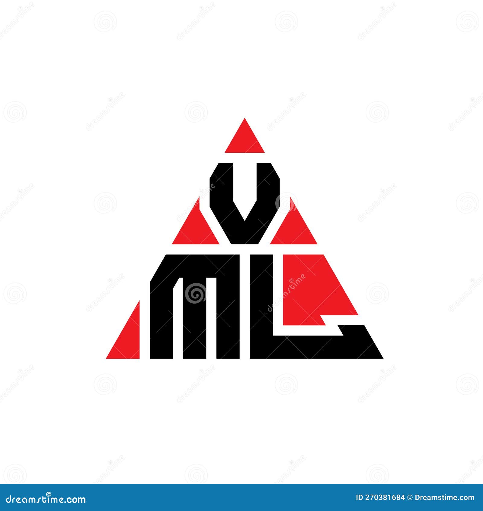 VML Triangle Letter Logo Design with Triangle Shape. VML Triangle Logo ...
