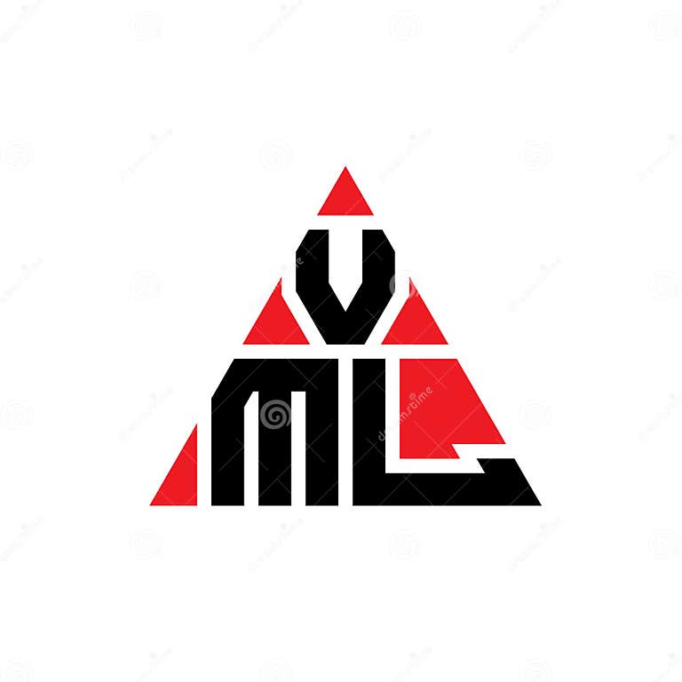 VML Triangle Letter Logo Design with Triangle Shape. VML Triangle Logo ...