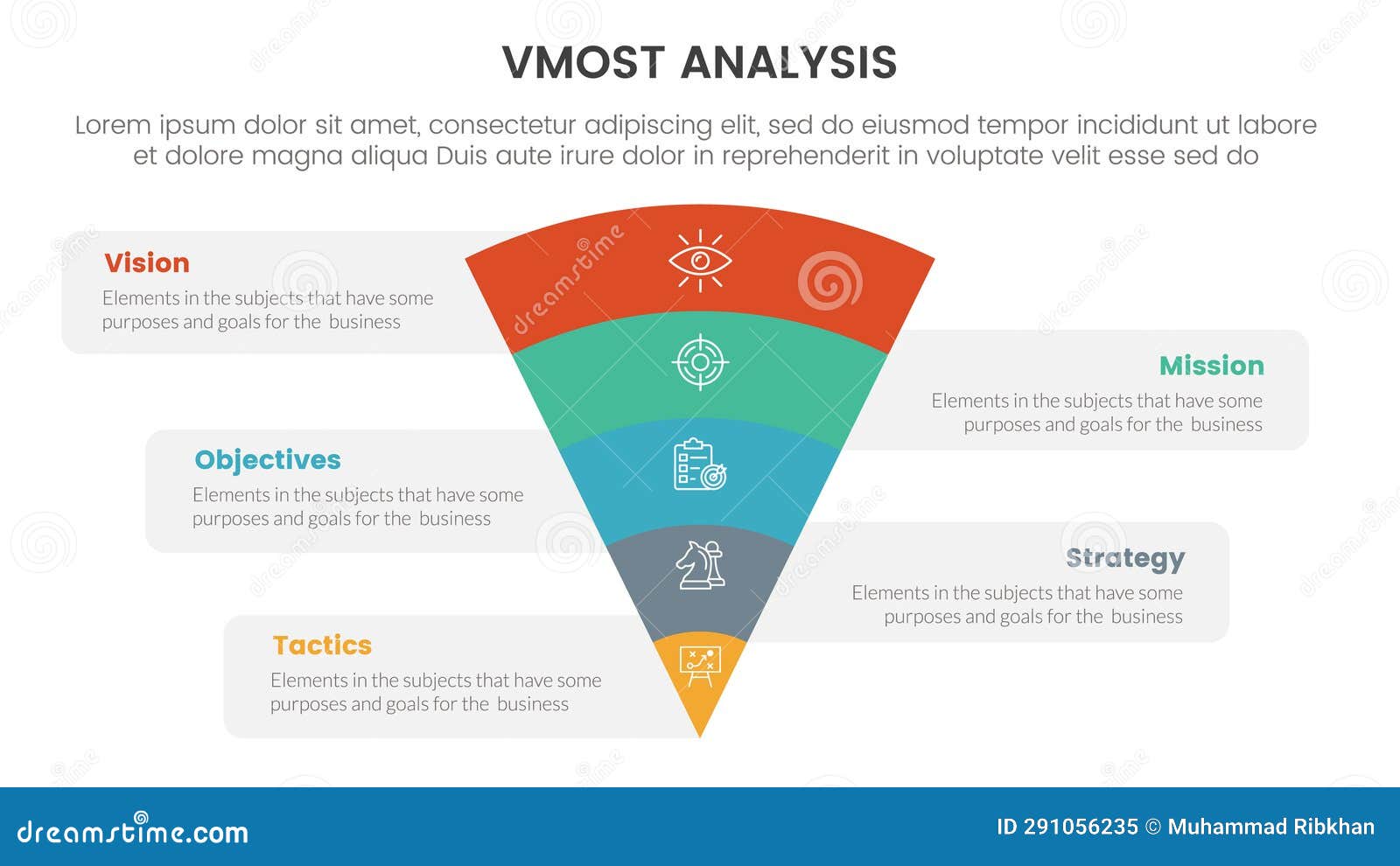 Vmost Analysis Model Framework Infographic 5 Point Stage Template with ...