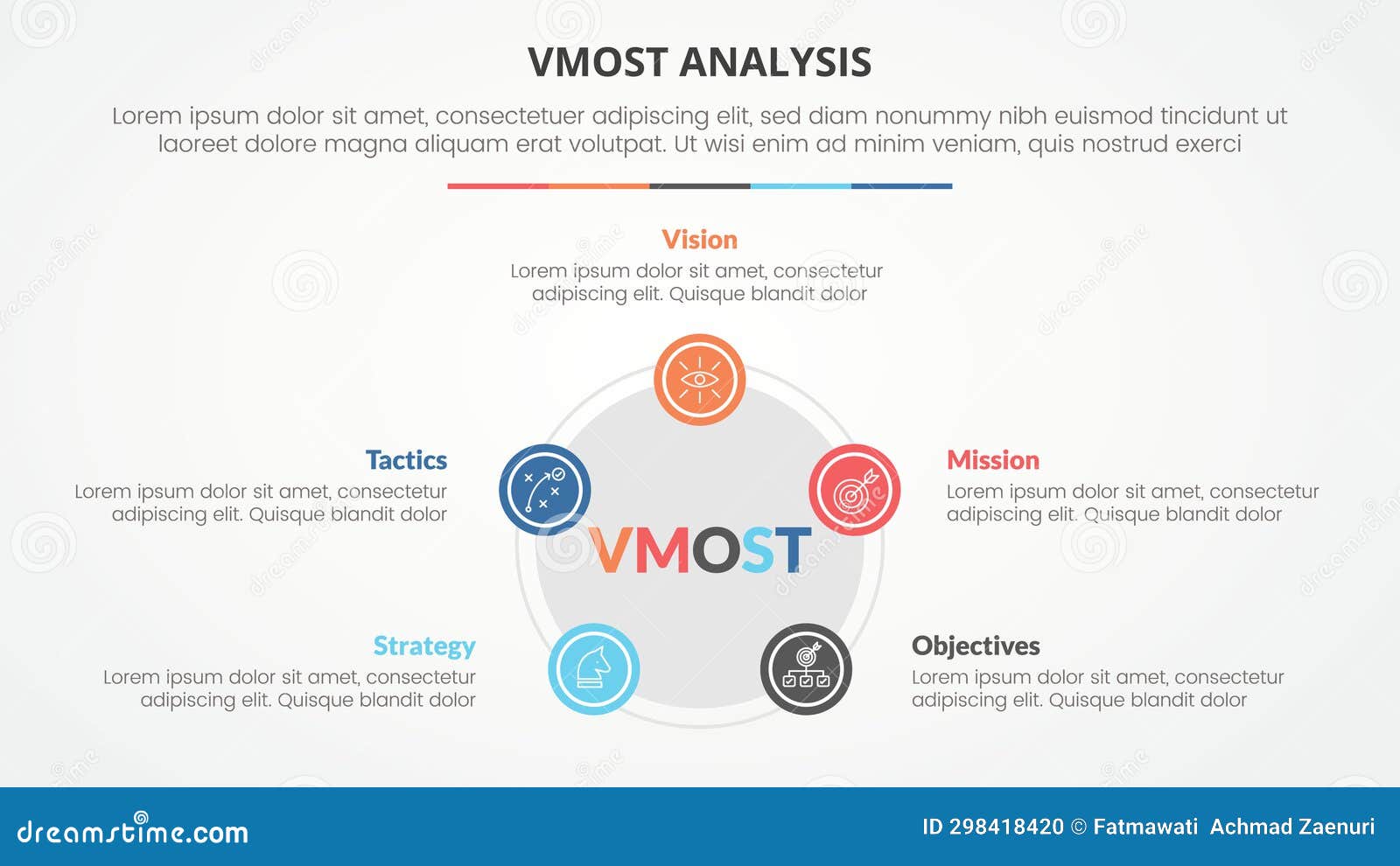 Vmost Analysis Template Infographic Concept for Slide Presentation with ...