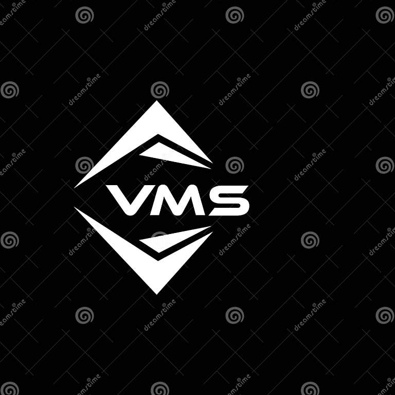 VMS Abstract Technology Logo Design on Black Background. VMS Creative ...