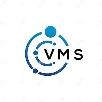VMS Letter Technology Logo Design on White Background. VMS Creative ...