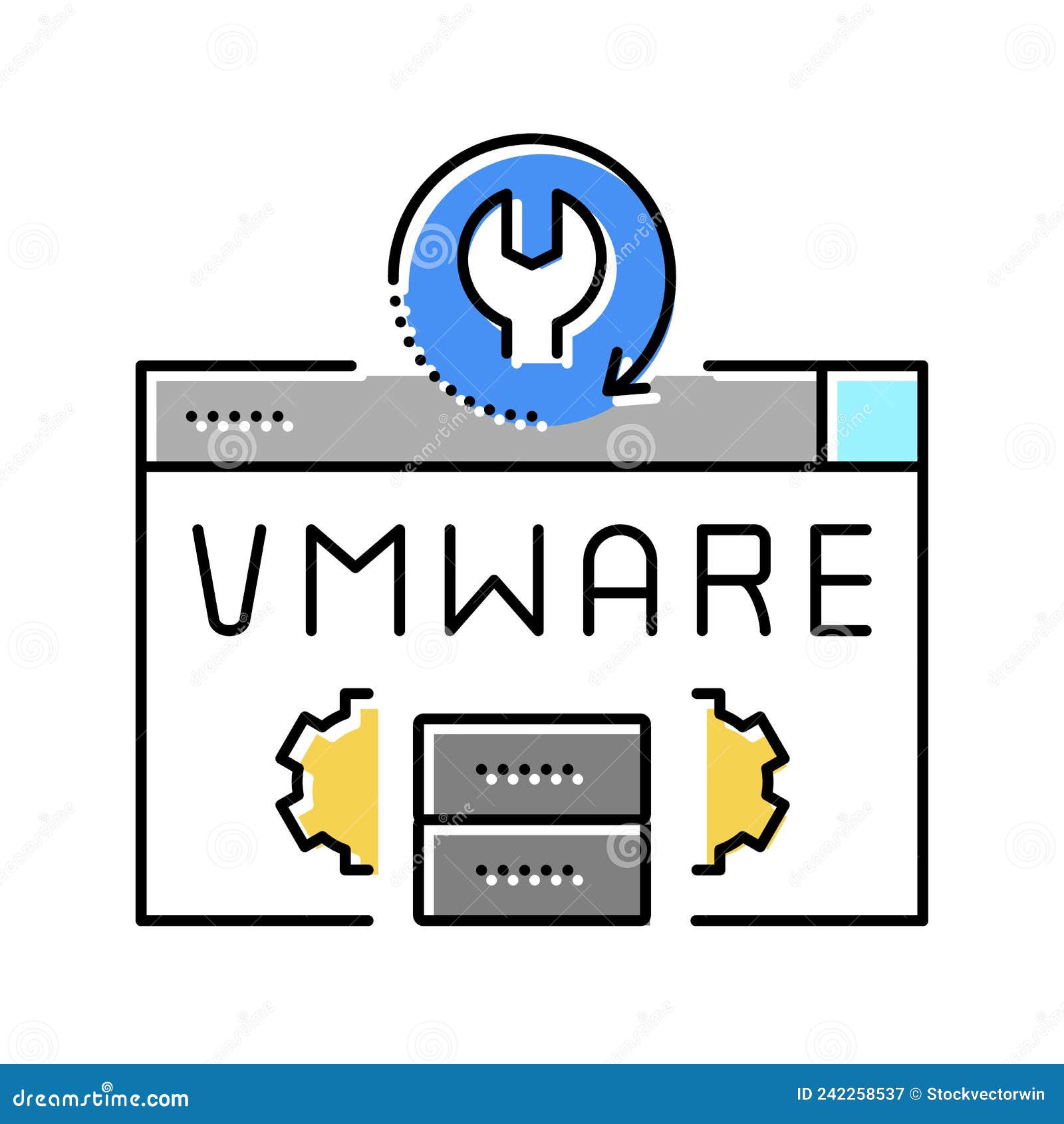 Vmware Data Recovery Color Icon Vector Illustration Stock Vector ...