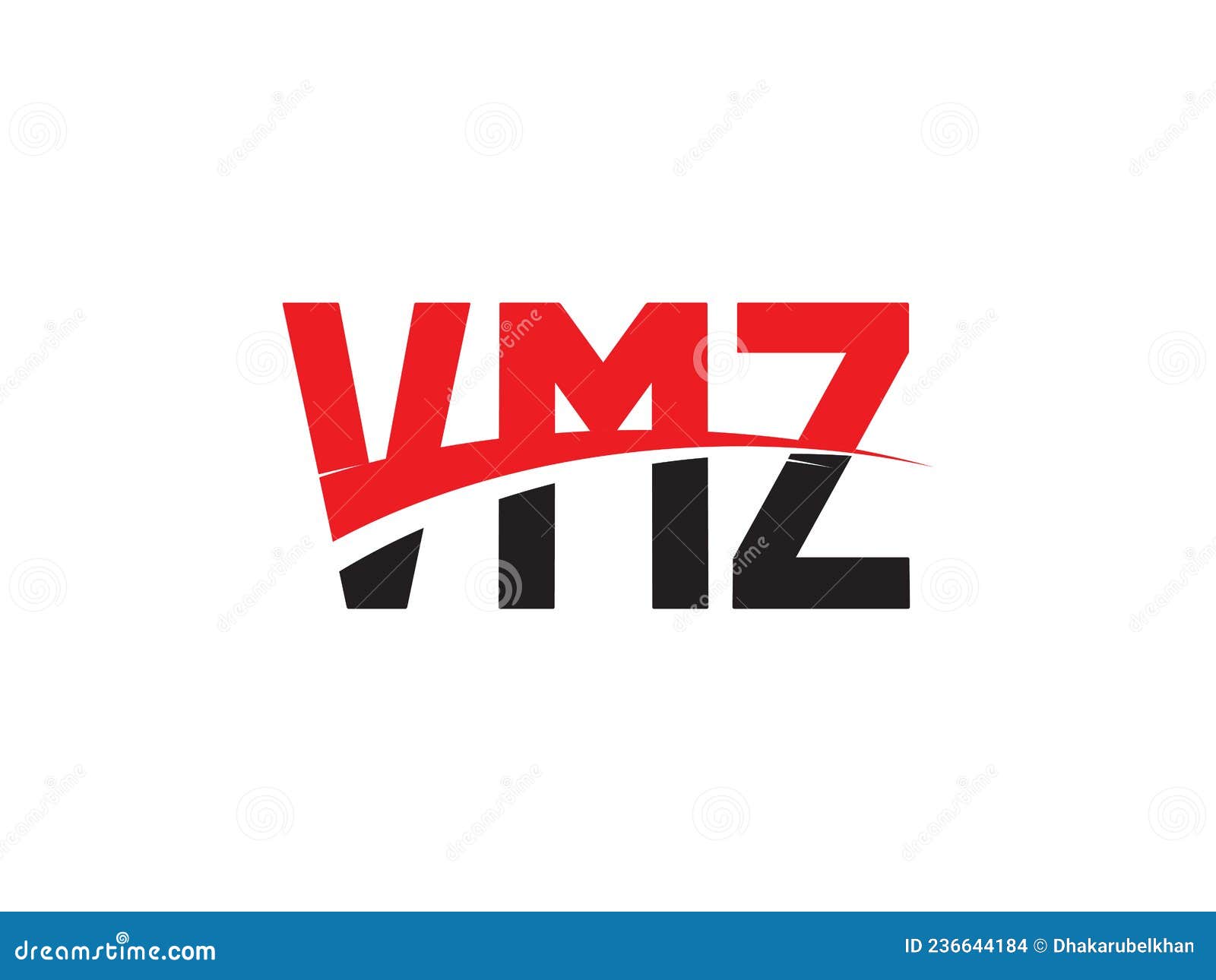 VMZ Letter Initial Logo Design Vector Illustration Stock Vector ...