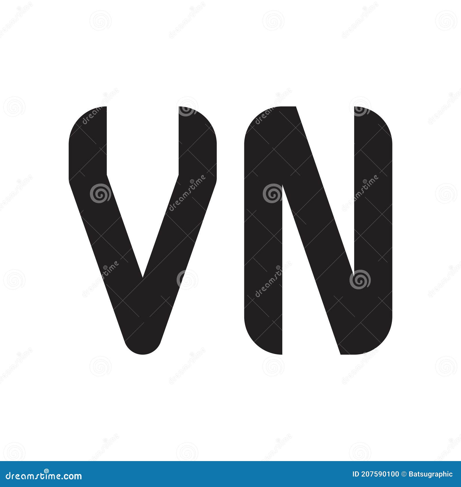 Vn Initial Letter Vector Logo Icon Stock Vector - Illustration of ...