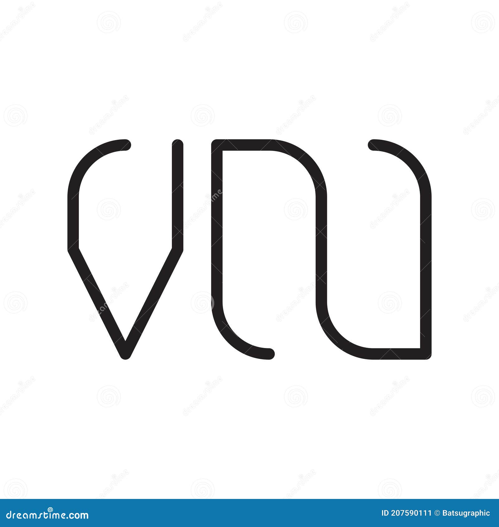 Vn Initial Letter Vector Logo Icon Stock Vector - Illustration of mark ...