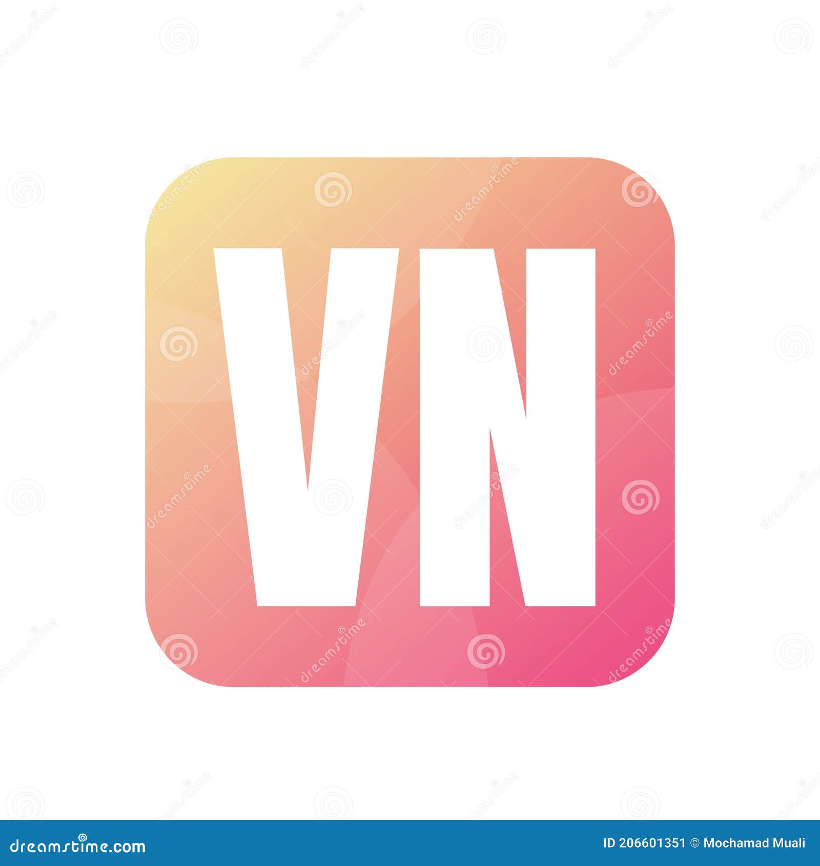 VN Letter Logo Design with Simple Style Stock Vector - Illustration of ...