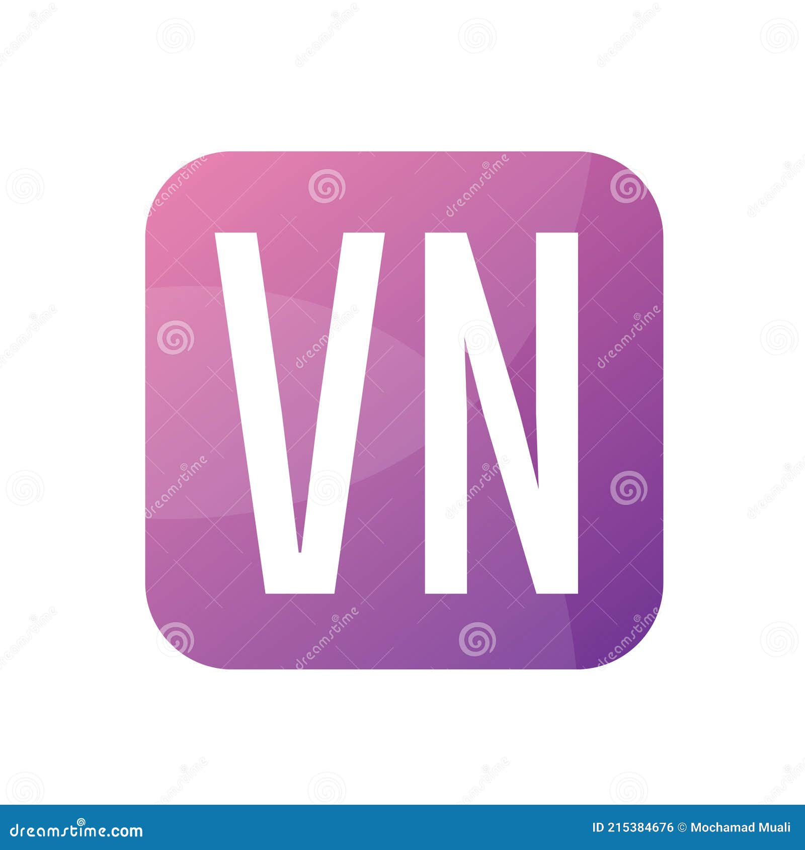 VN Letter Logo Design with Simple Style Stock Vector - Illustration of ...