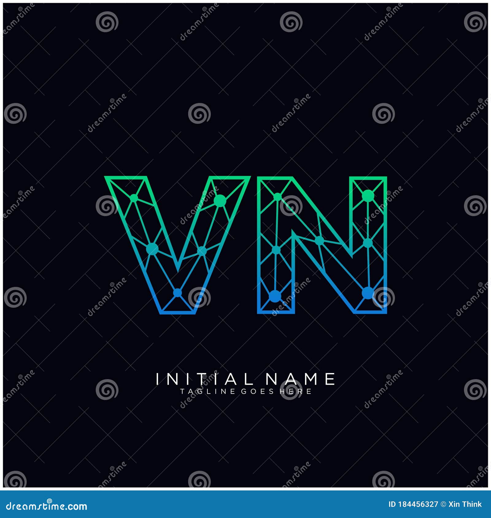 VN Letter Logo Icon Design Template Elements Stock Vector ...