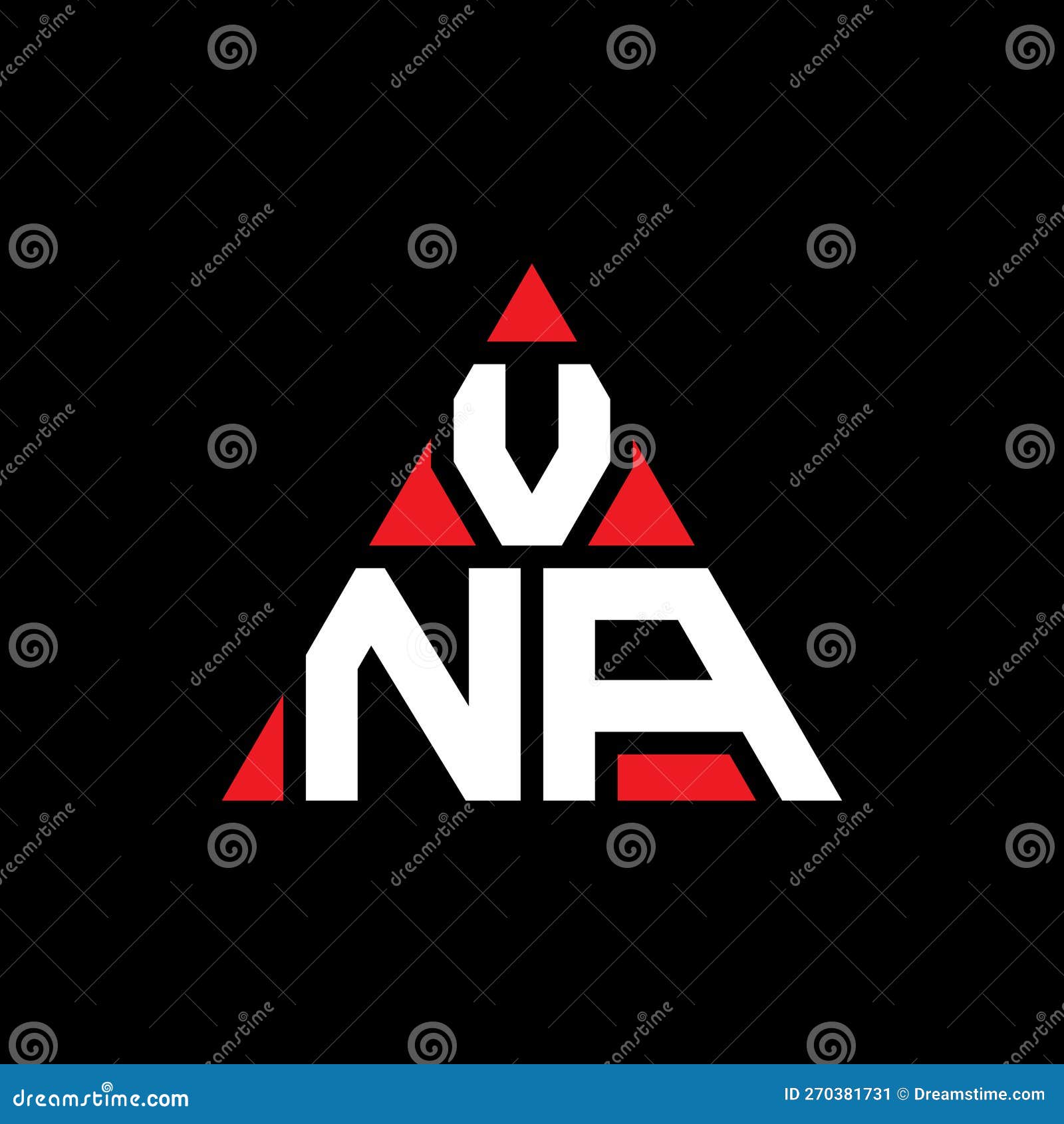 VNA Triangle Letter Logo Design with Triangle Shape. VNA Triangle Logo ...