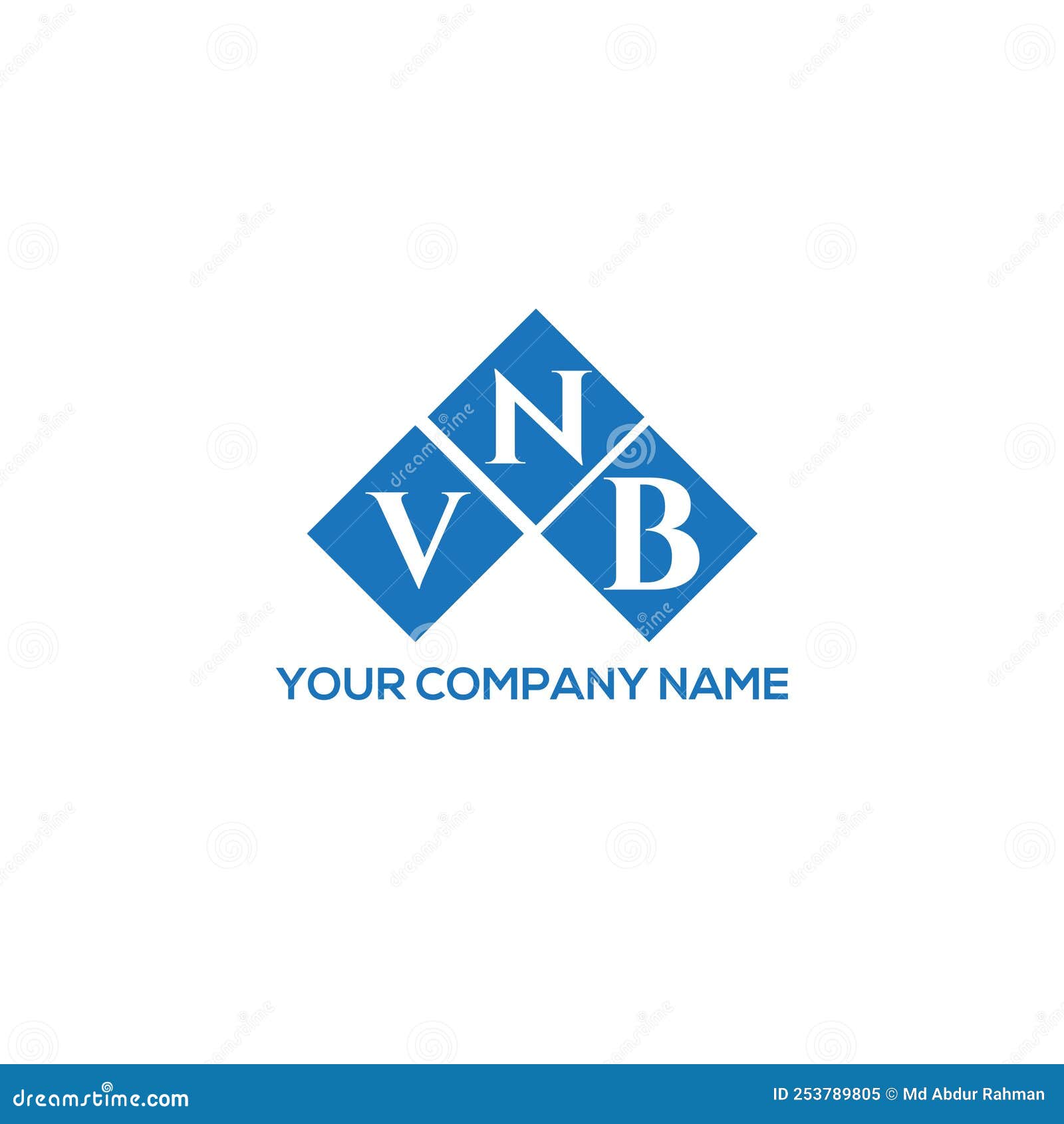 VNB Letter Logo Design on WHITE Background. VNB Creative Initials ...