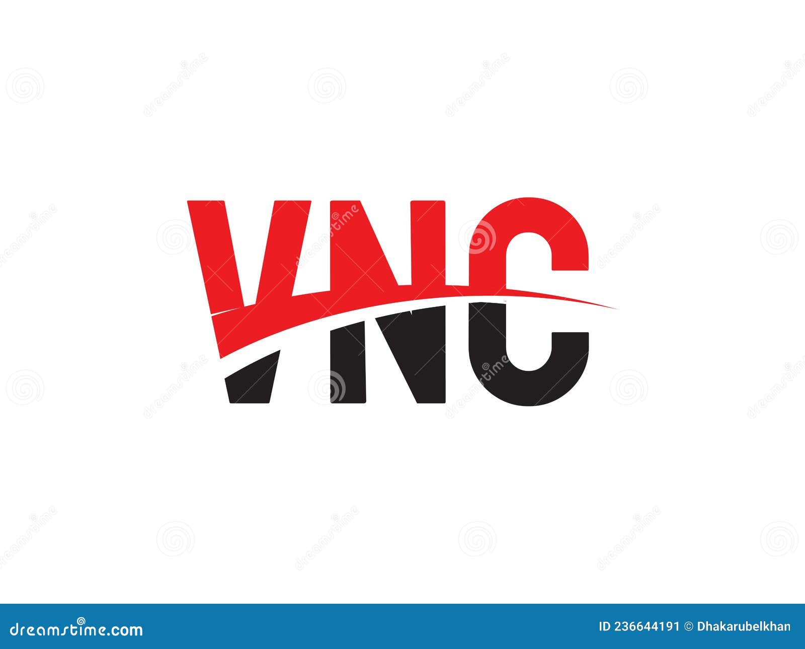 VNC Letter Initial Logo Design Vector Illustration Stock Vector ...