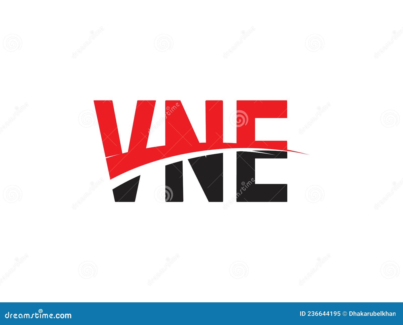 VNE Letter Initial Logo Design Vector Illustration Stock Vector ...