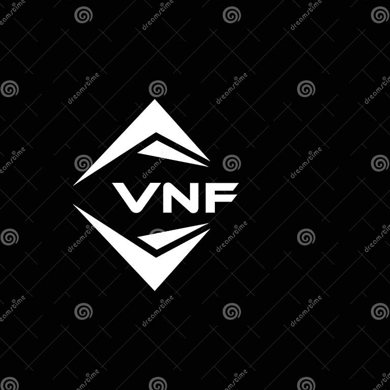 VNF Abstract Technology Logo Design on Black Background. VNF Creative ...