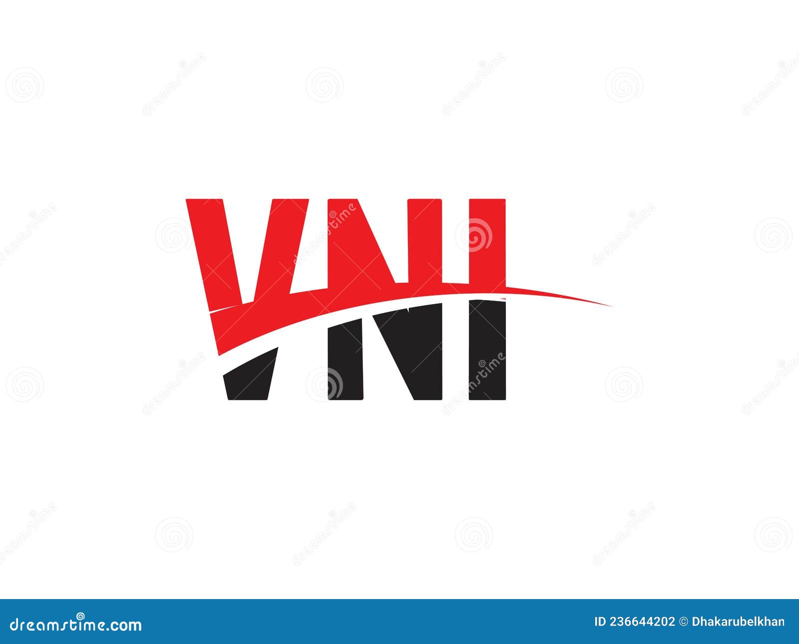 VNI Letter Initial Logo Design Vector Illustration Stock Vector ...