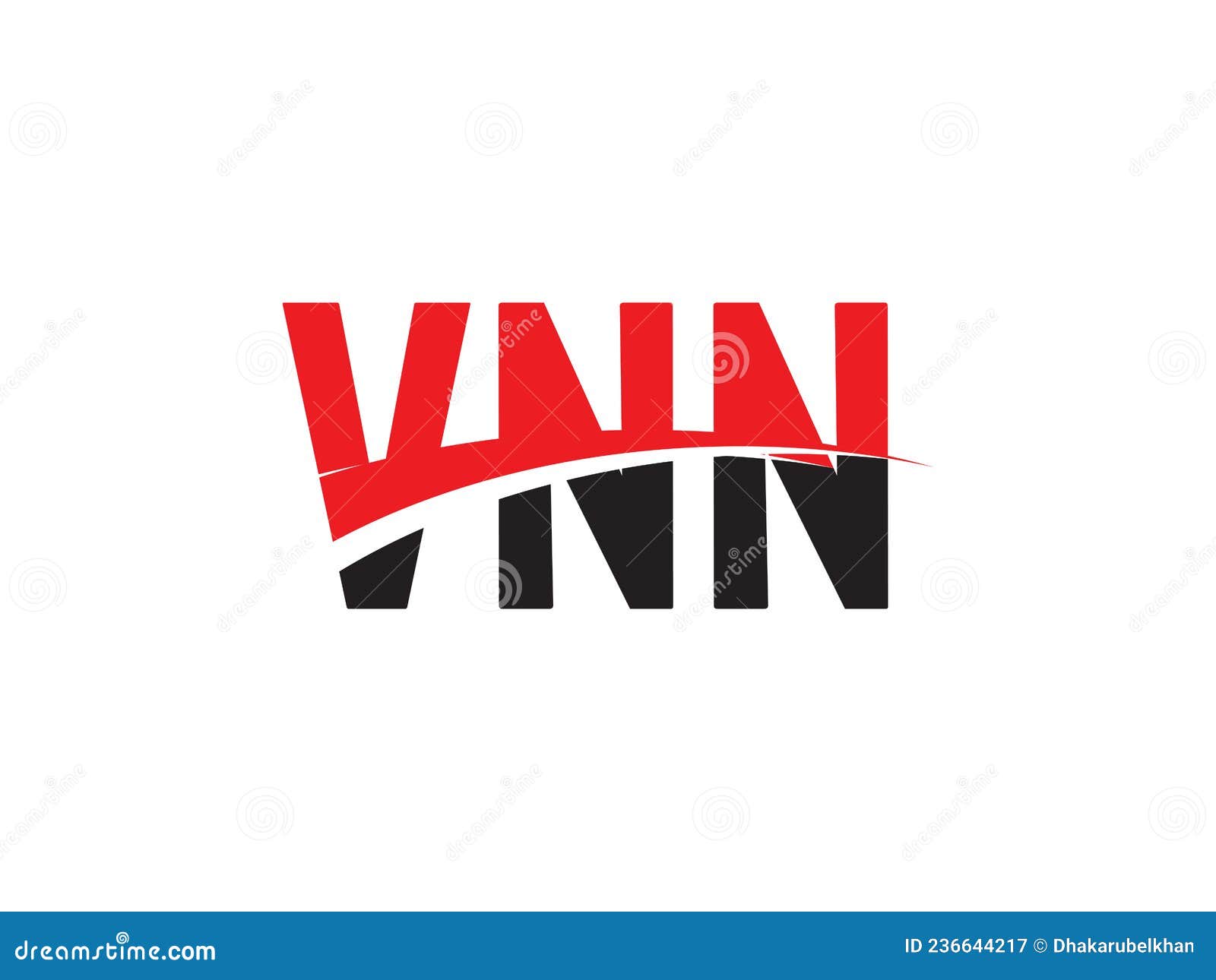 VNN Letter Initial Logo Design Vector Illustration Stock Vector ...