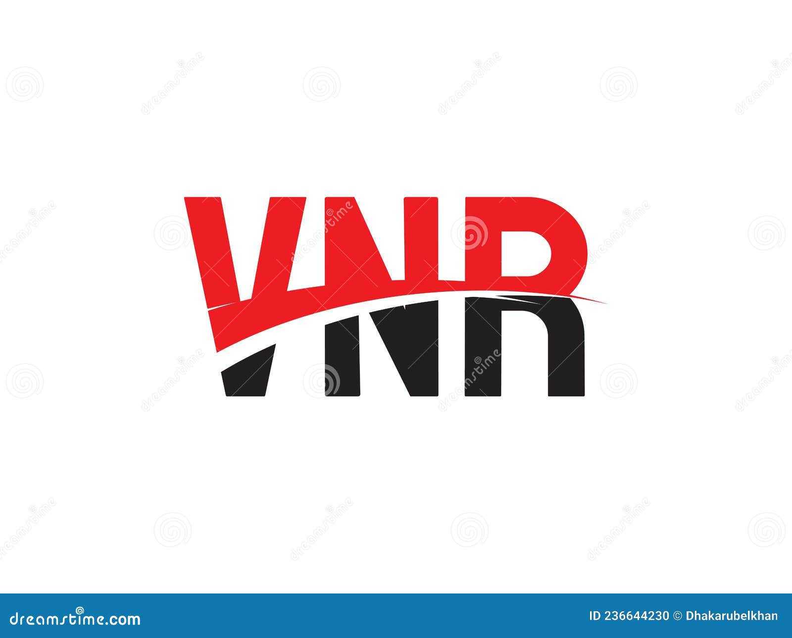 VNR Letter Initial Logo Design Vector Illustration Stock Vector ...