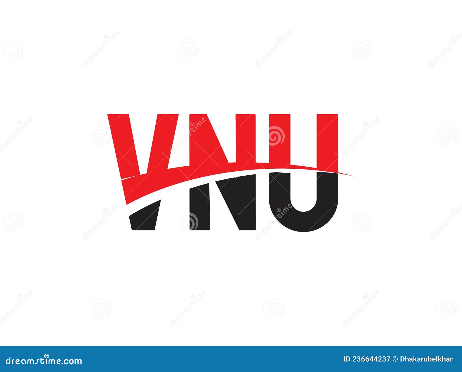 VNU Letter Initial Logo Design Vector Illustration Stock Vector - Illustration of isolated ...