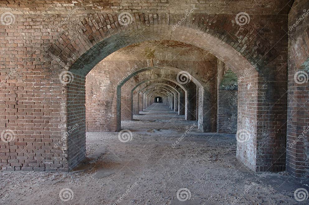 Voûtes de brique image stock. Image du couloir, vieux, fort - 247993