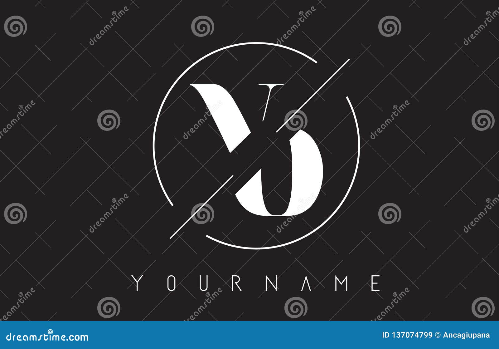 VO Letter Logo with Cutted and Intersected Design Stock Vector ...