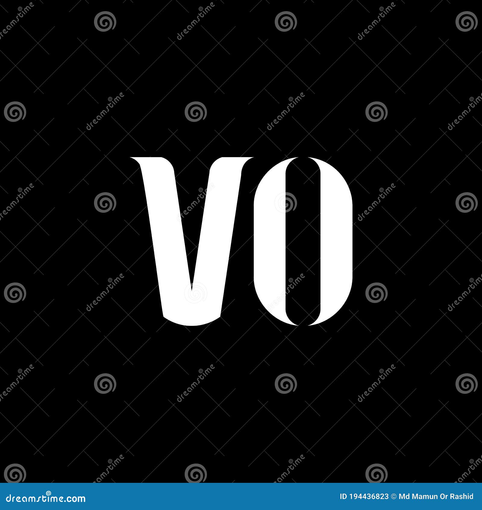 VO V O Letter Logo Design. Initial Letter VO Linked Circle Uppercase ...