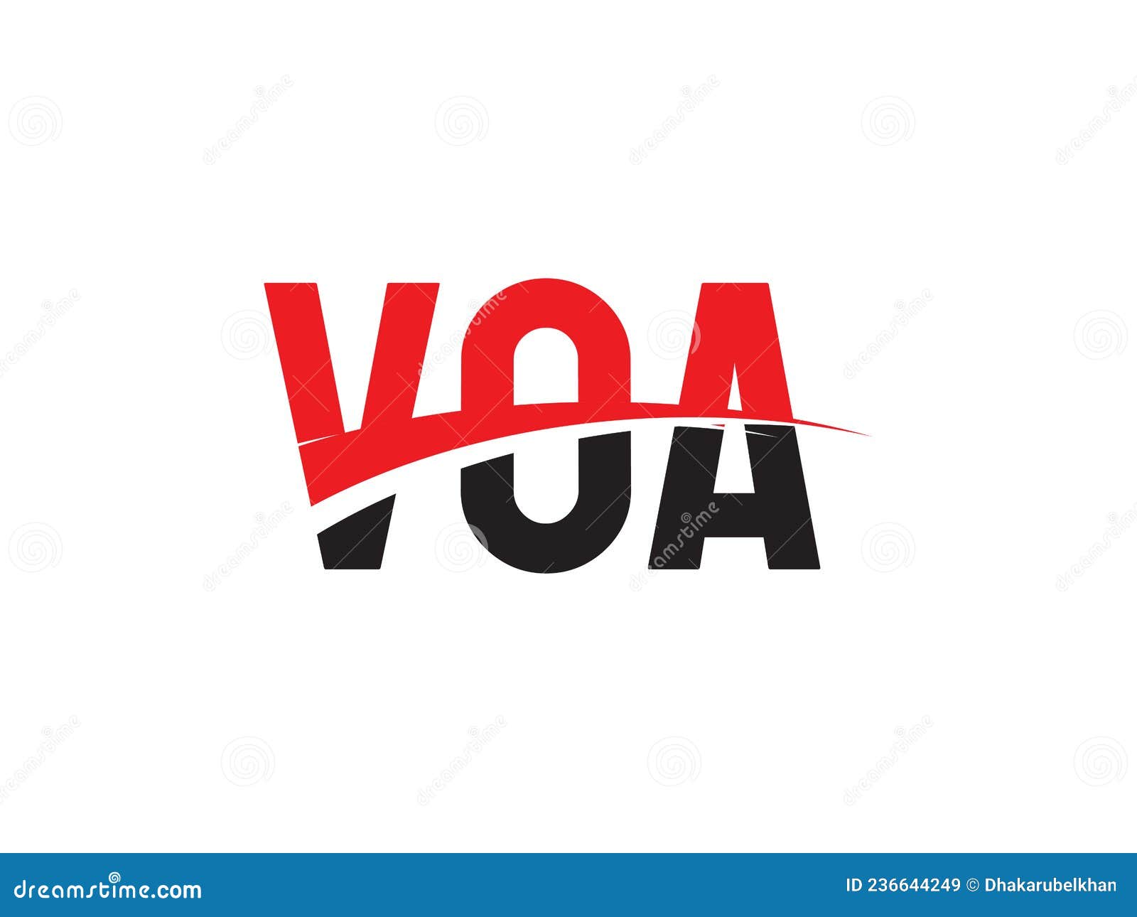 VOA Letter Initial Logo Design Vector Illustration Stock Vector ...