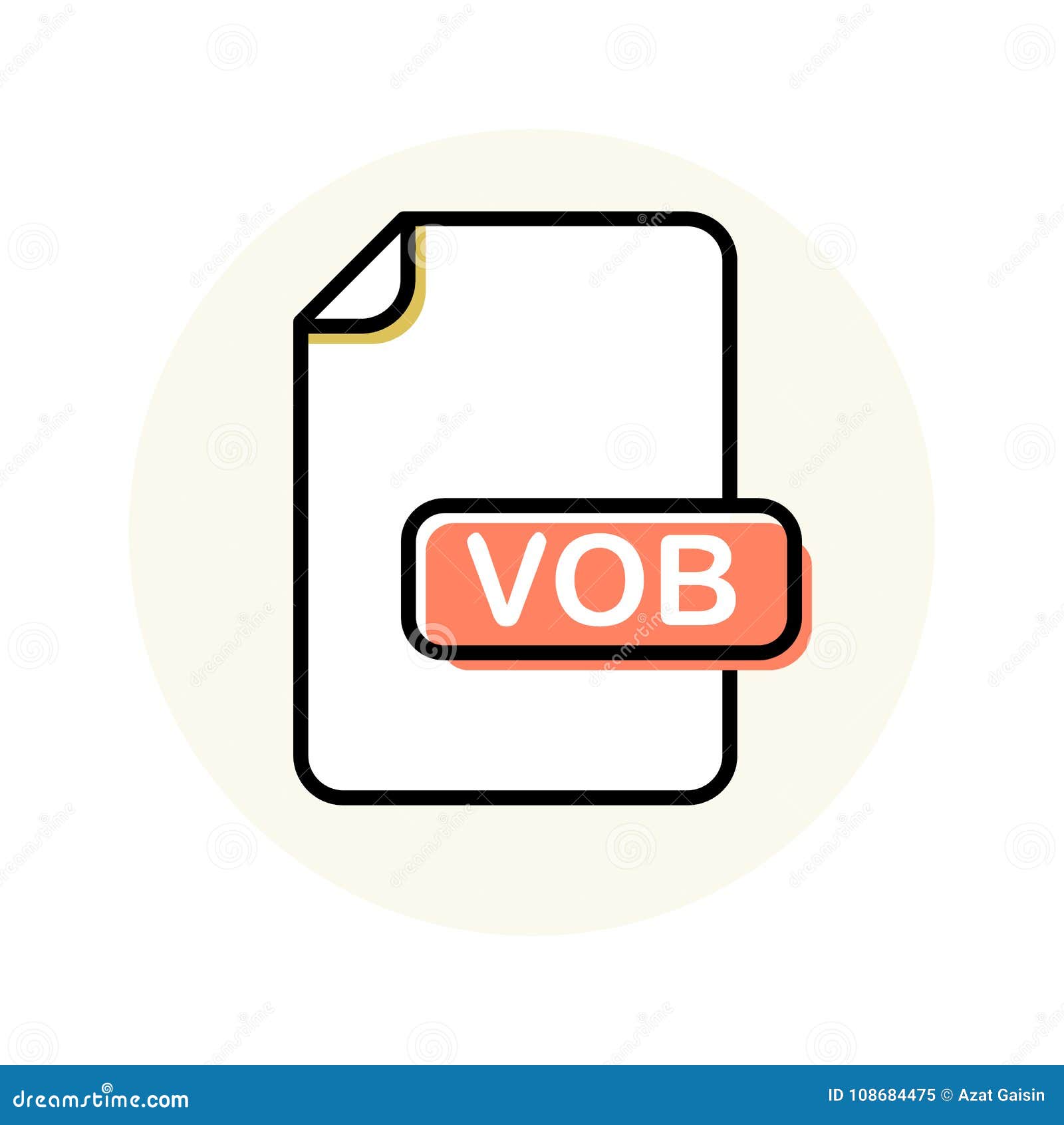 VOB File Format, Extension Color Line Icon Stock Vector - Illustration ... VOB File Format, Extension Color Line Icon Stock Vector - Illustration ...