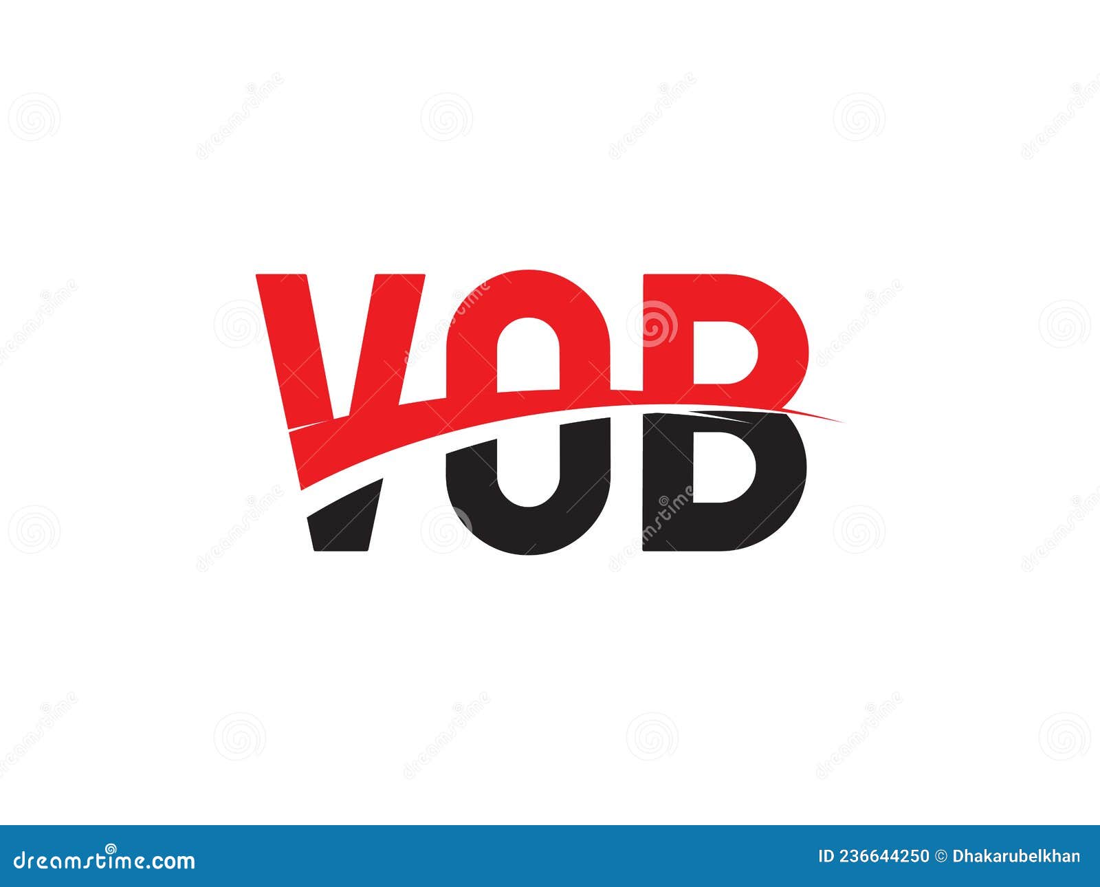 VOB Letter Initial Logo Design Vector Illustration Stock Vector ...